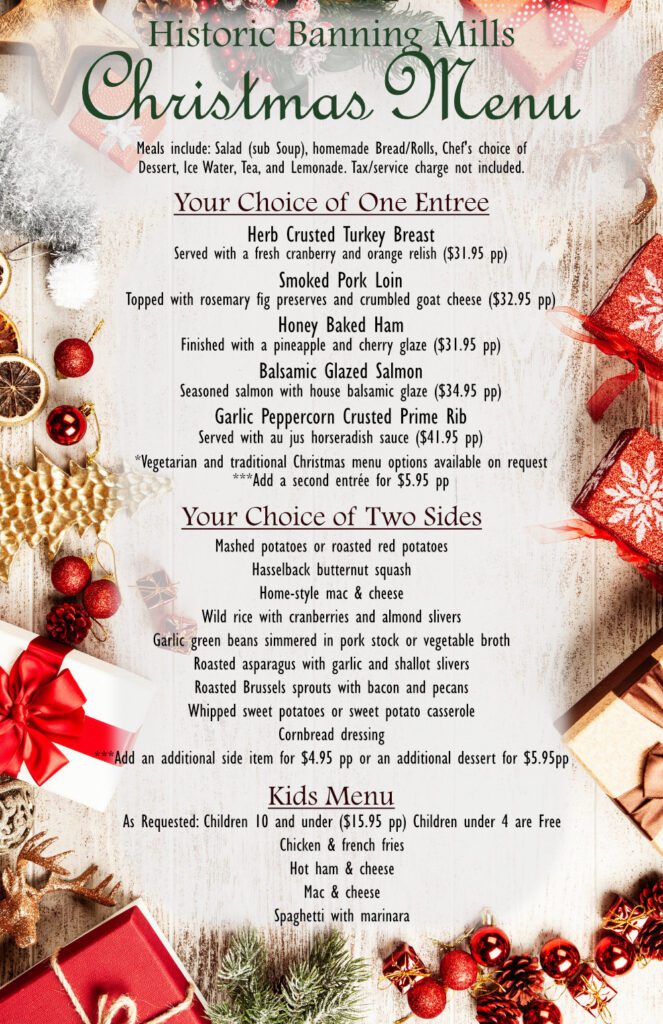 Group/Corporate Holiday Party - Historic Banning Mills